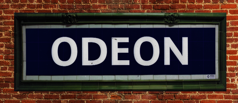 plaque métal vintage STATION METRO ODEON | TOFMOBILE - Plaque métal vintage