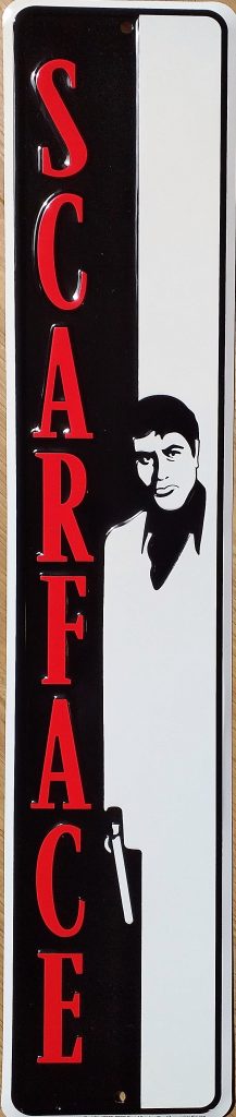 plaque métal vintage SCARFACE